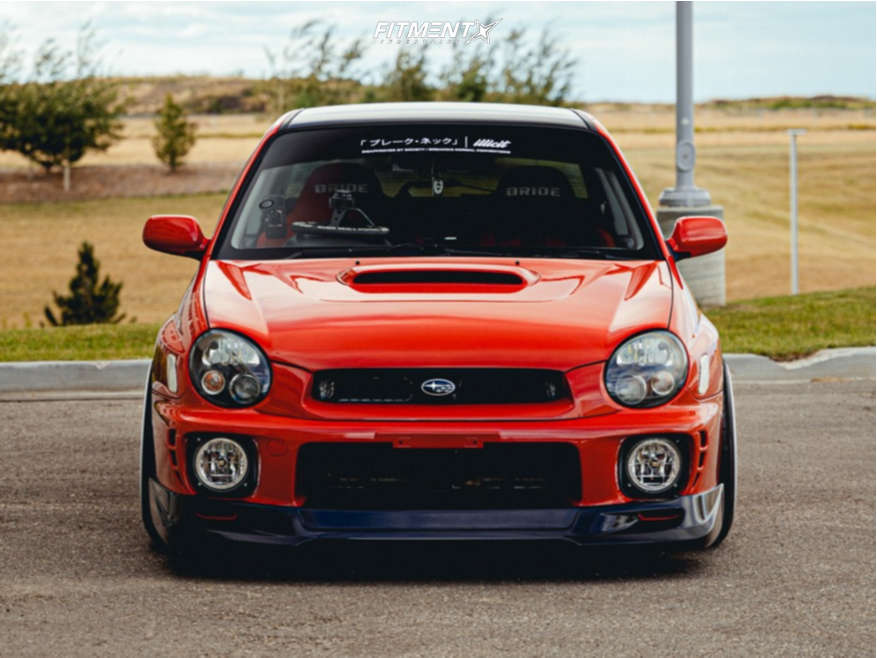 2002 Subaru Impreza WRX with 18x10.5 ESR Sr01 and Firestone 235x40 on ...