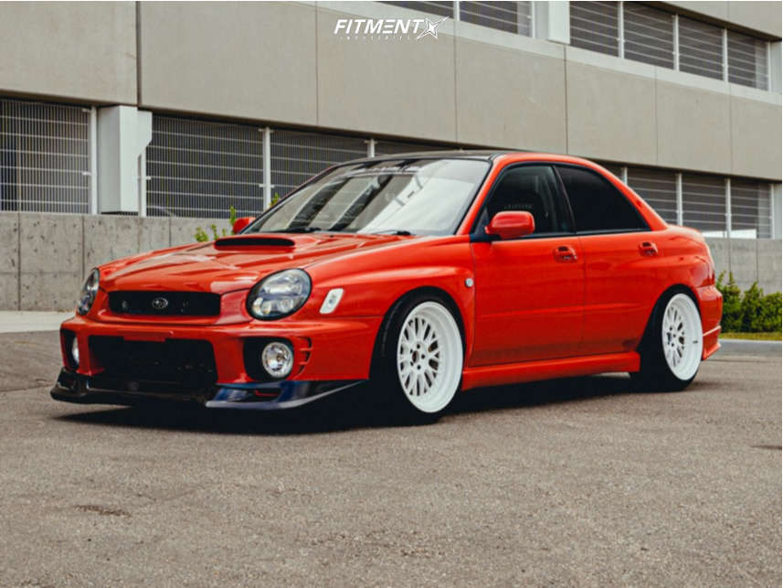 2002 Subaru Impreza WRX with 18x10.5 ESR Sr01 and Firestone 235x40 on ...