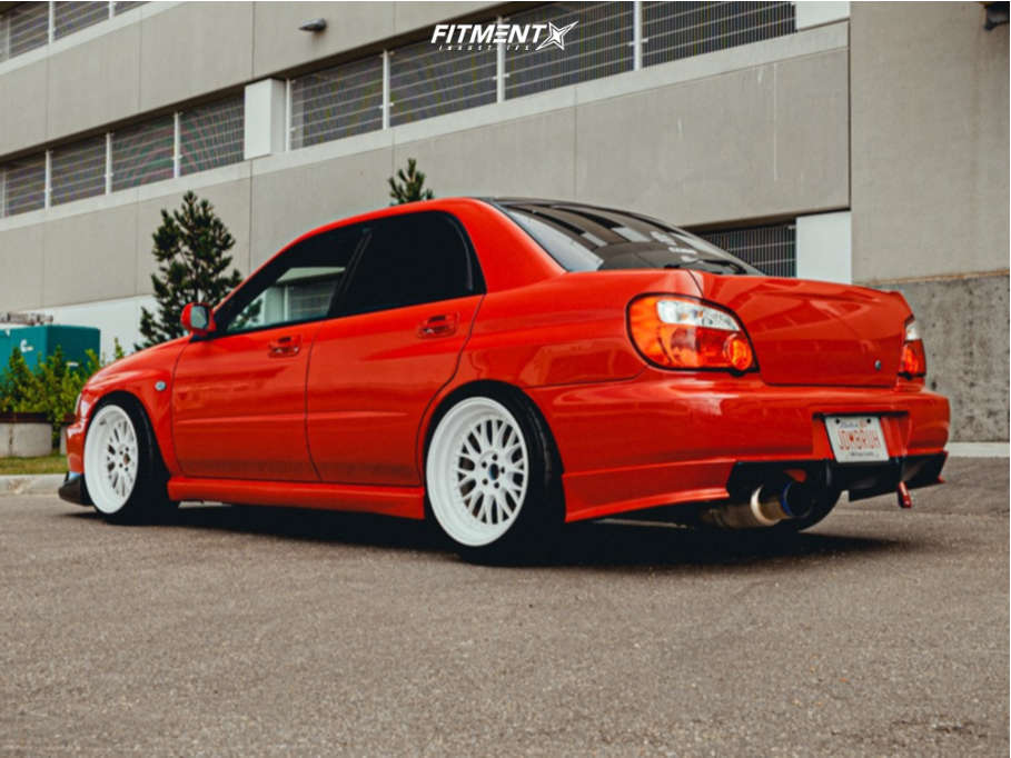2002 Subaru Impreza WRX with 18x10.5 ESR Sr01 and Firestone 235x40 on ...