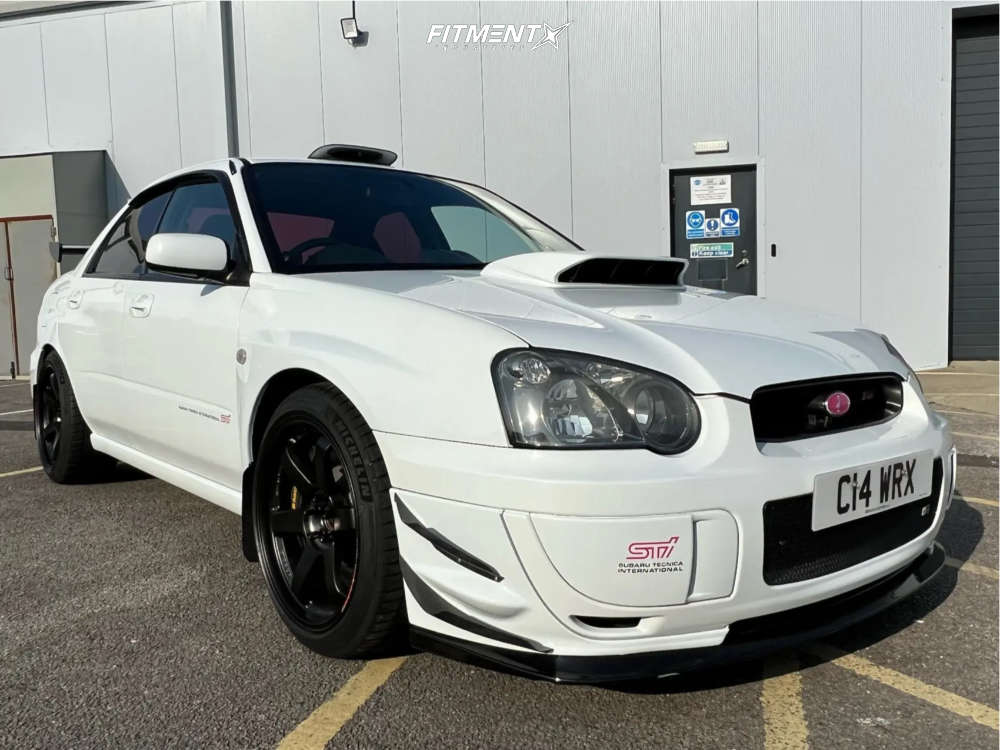 2003 Subaru Impreza WRX with 18x9.5 Volk Te37sl Black Edition Iii and ...