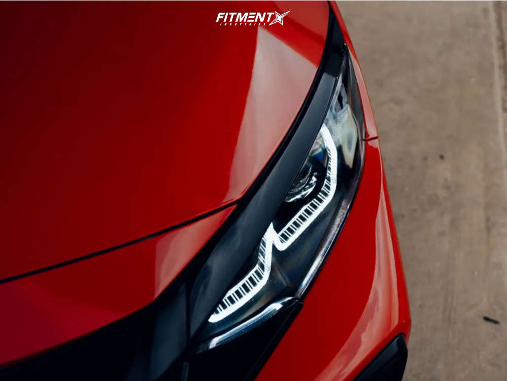 2017 Honda Civic Sport with 18x9.5 Kansei Knp and Kumho 215x40 on Air ...