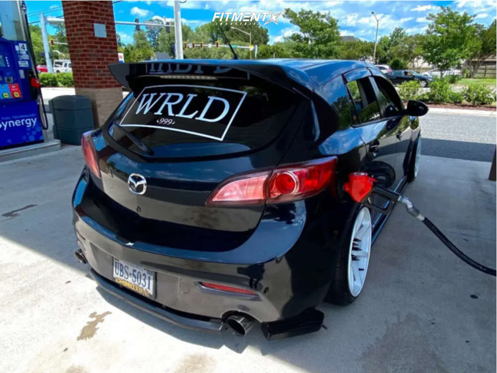 2013 Mazda 3 Mazdaspeed with 18x9.5 Motegi MR154 and Vercelli 225x40 on ...