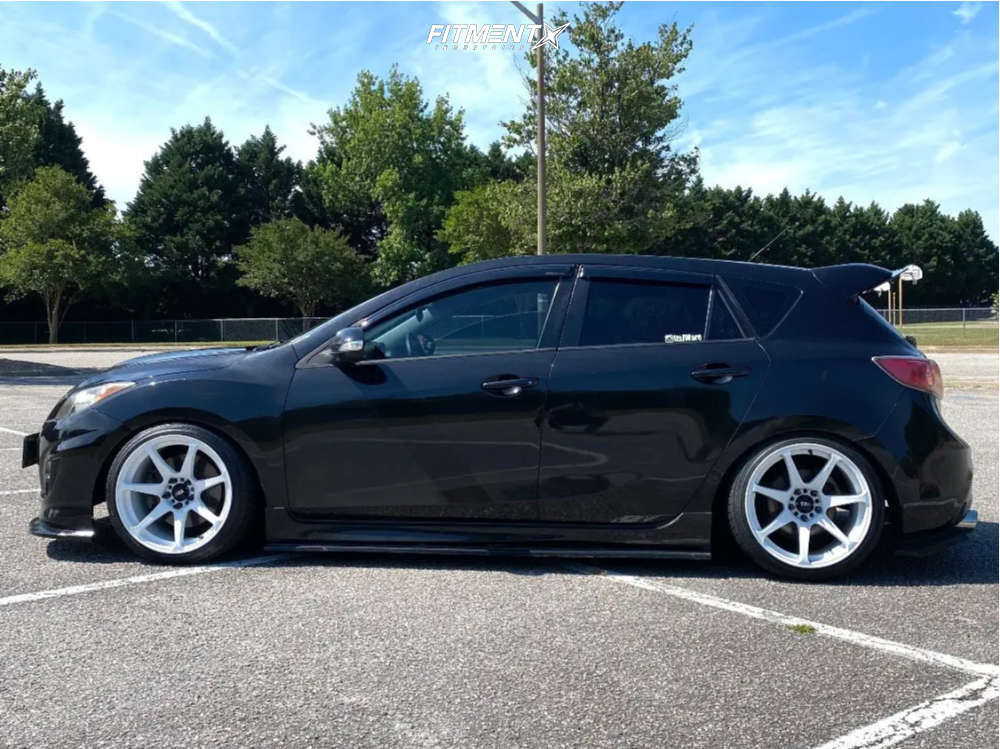 2013 Mazda 3 Mazdaspeed with 18x9.5 Motegi MR154 and Vercelli 225x40 on ...