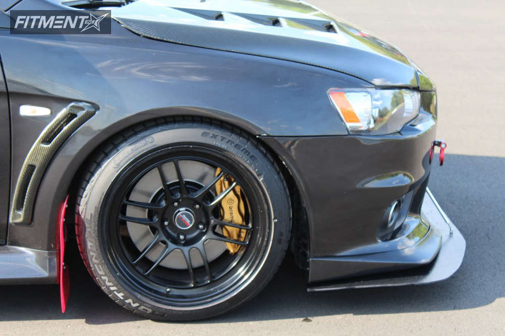 2010 Mitsubishi Lancer Evolution GSR with 18x9.5 Enkei RPF1 and ...