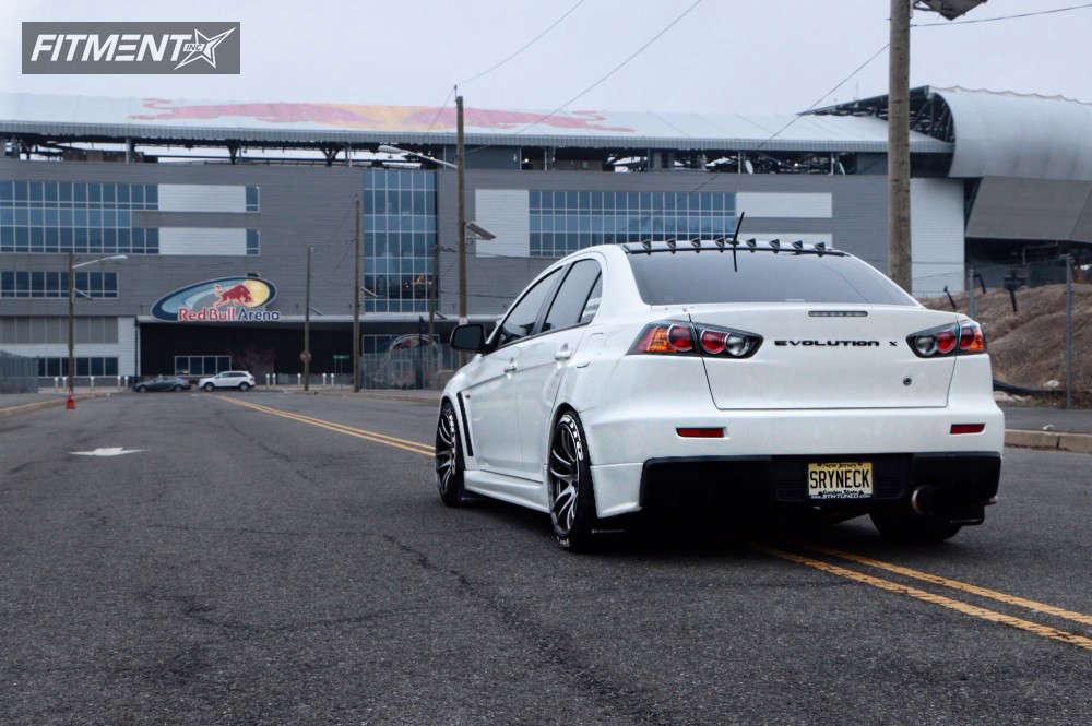 2014 Mitsubishi Lancer Evolution GSR with 18x10.5 ESR Sr08 and Nitto ...
