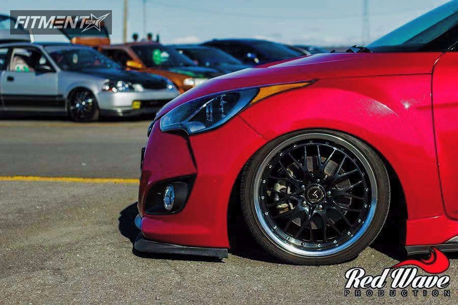 2013 Hyundai Veloster Turbo with 18x8.5 Locksmice Mesh and Nankang ...