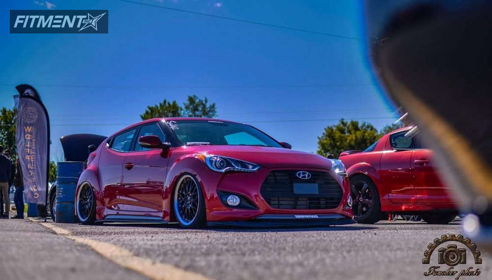 2013 Hyundai Veloster Turbo with 18x8.5 Locksmice Mesh and Nankang ...