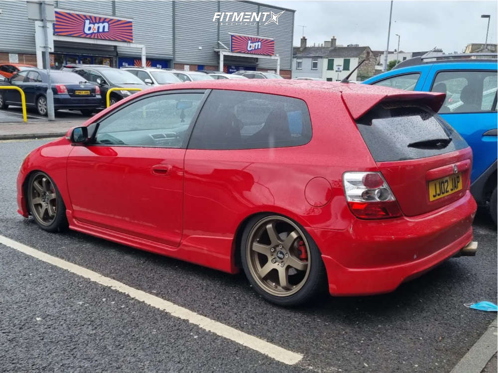 2004 Honda Civic Si with 17x7.5 Bola B1 and Toyo Tires 205x45 on Air ...
