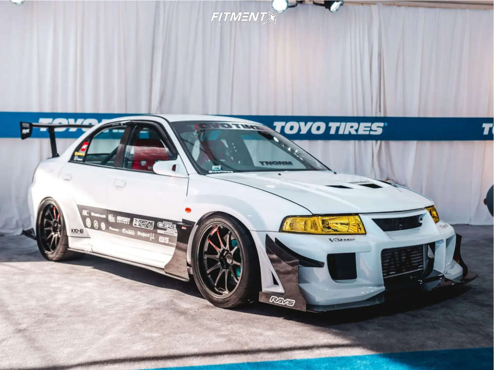 1998 Mitsubishi Lancer Evolution Base with 18x10.5 Volk Ce28 and Toyo ...