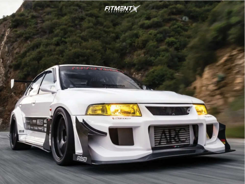 1998 Mitsubishi Lancer Evolution Base with 18x10.5 Volk Ce28 and Toyo ...