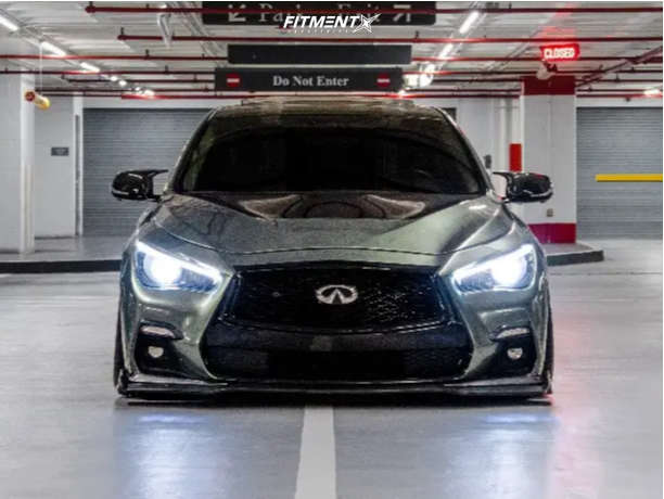 2017 INFINITI Q50 Red Sport 400 with 19x10 SSR Professor Sp1 and Falken ...