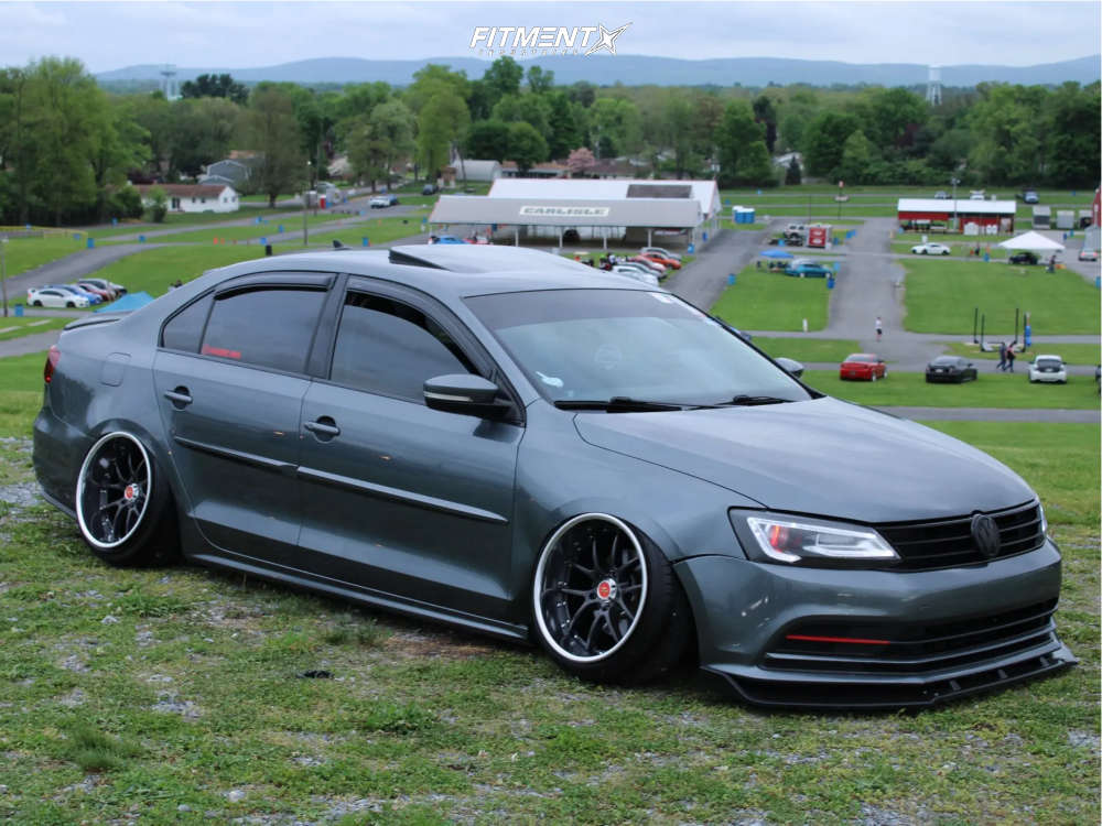 2017 Volkswagen Jetta SE with 17x9.5 Work Vs Ss and Nexen 205x40 on Air ...