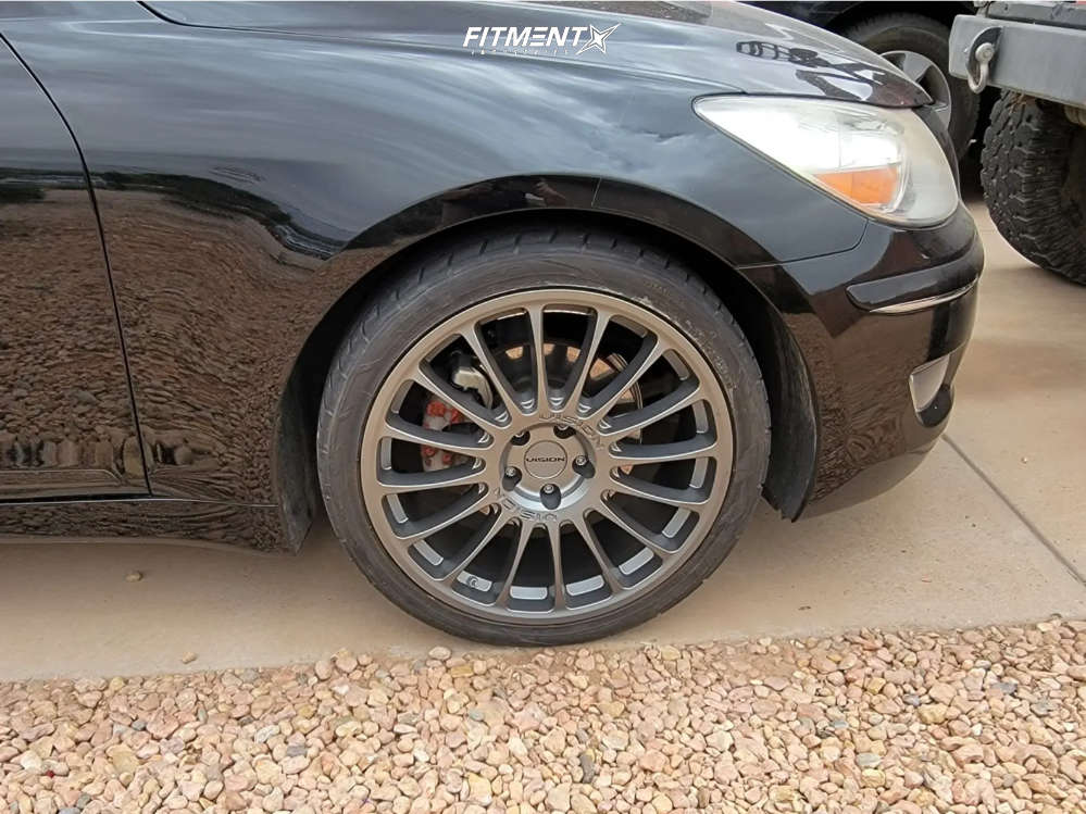 2011 Hyundai Genesis 3.8 with 20x8.5 Vision Monaco and Nitto 255x35 on ...
