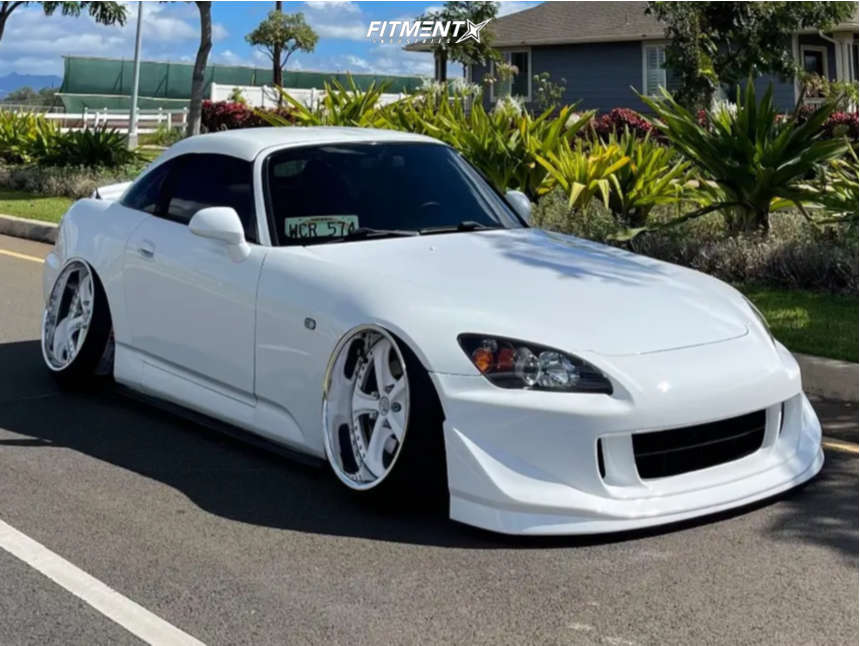2005 Honda S2000 Base with 18x10.5 Work Vs Kf and Pirelli 225x35 on Air ...