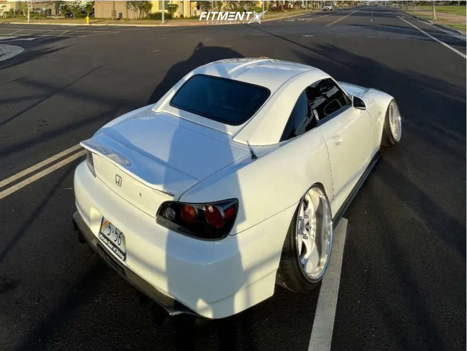 2005 Honda S2000 Base with 18x10.5 Work Vs Kf and Pirelli 225x35 on Air ...