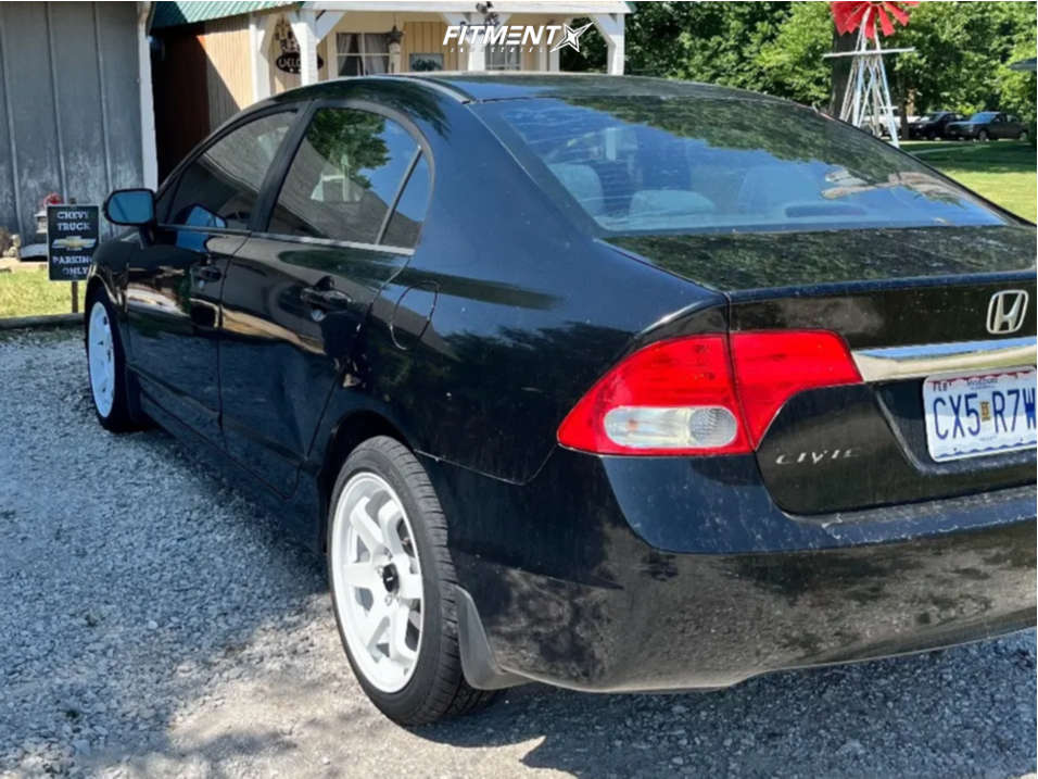2009 Honda Civic EX with 17x8 AVID1 Av6 and Vercelli 215x45 on Stock ...