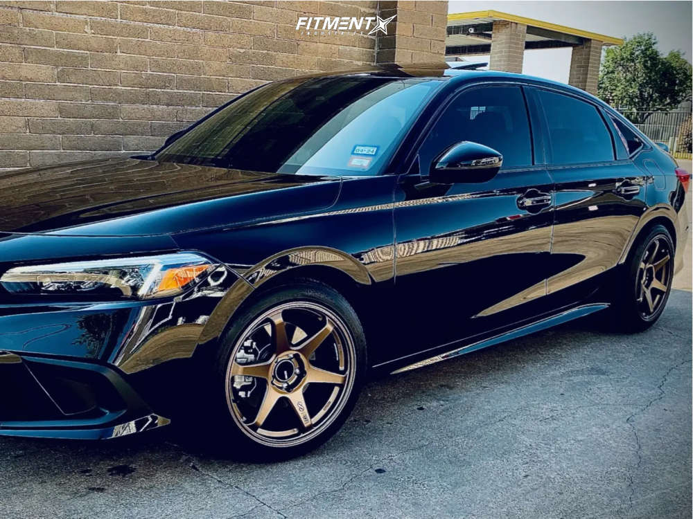 2022 Honda Civic Sport with 18x9.5 Enkei T6r and Continental 245x40 on ...