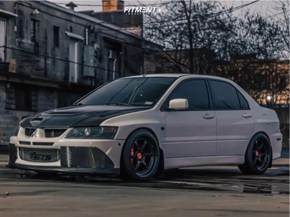 2003 Mitsubishi Lancer Evolution with 18x9.5 Kansei Roku and Toyo Tires ...