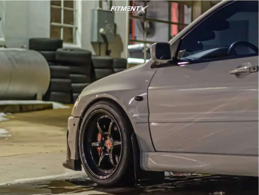 2003 Mitsubishi Lancer Evolution with 18x9.5 Kansei Roku and Toyo Tires ...