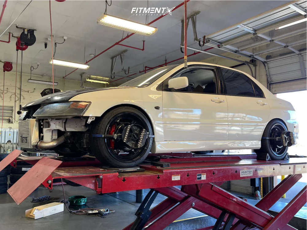 2003 Mitsubishi Lancer Evolution with 18x9.5 Kansei Roku and Toyo Tires ...