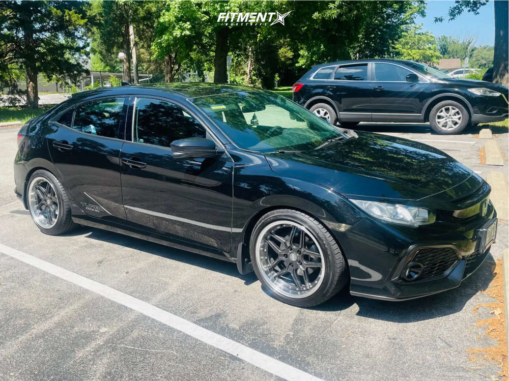 2018 Honda Civic EX with 18x9.5 ESR Cs15 and Goodyear 245x40 on ...