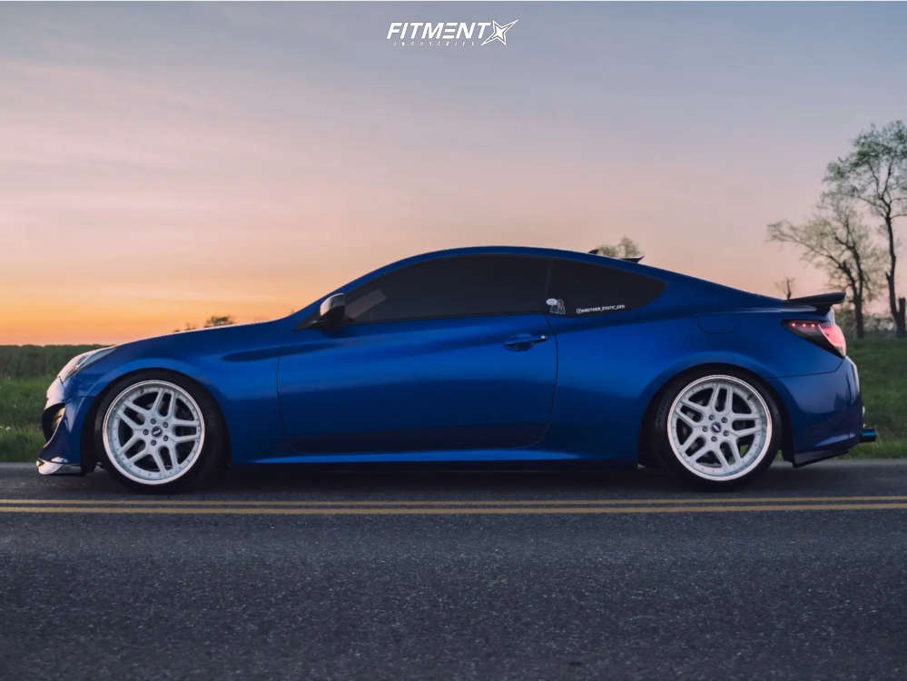 2013 Hyundai Genesis Coupe 2.0T with 19x9.5 ESR CS15 and Continental 245x35 on Coilovers ...