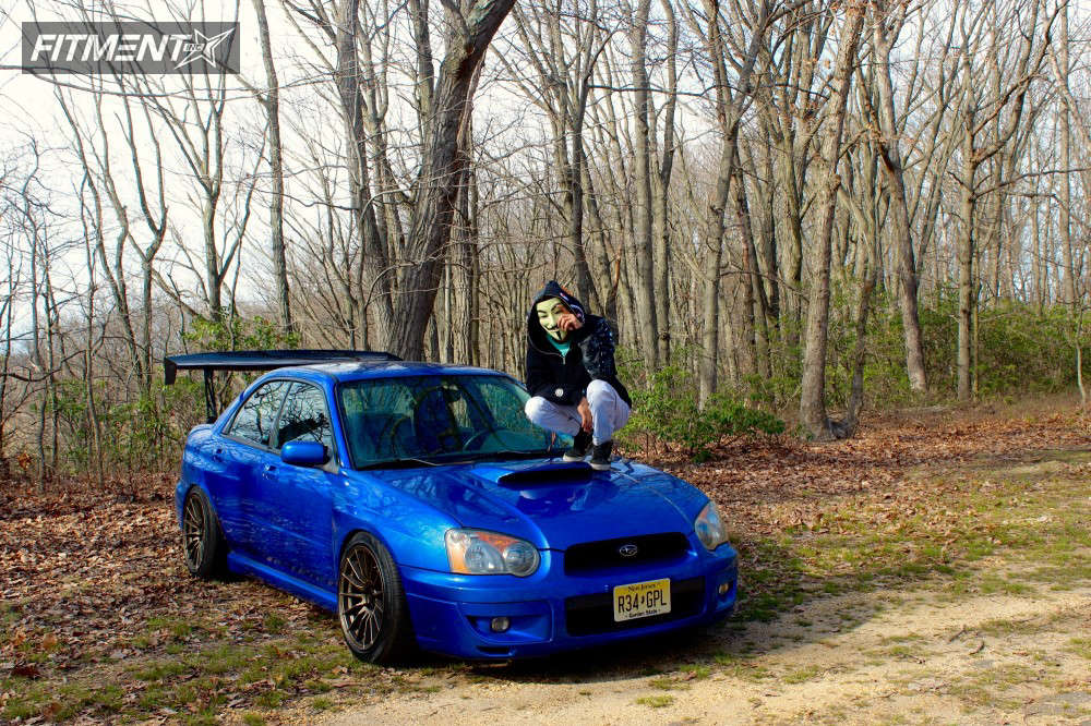 2004 Subaru Impreza WRX with 17x9 Ambit Re02 and Nankang 225x45 on ...