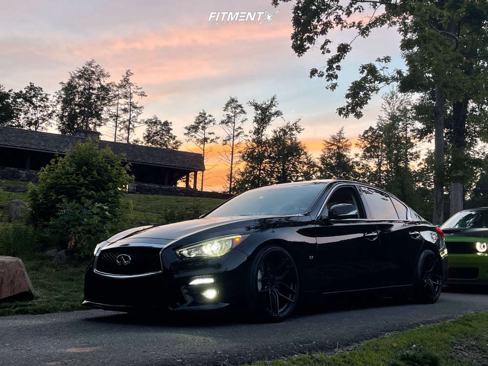 2014 INFINITI Q50 Sport with 19x9.5 Stance Sf-03 and Continental 245x35 ...