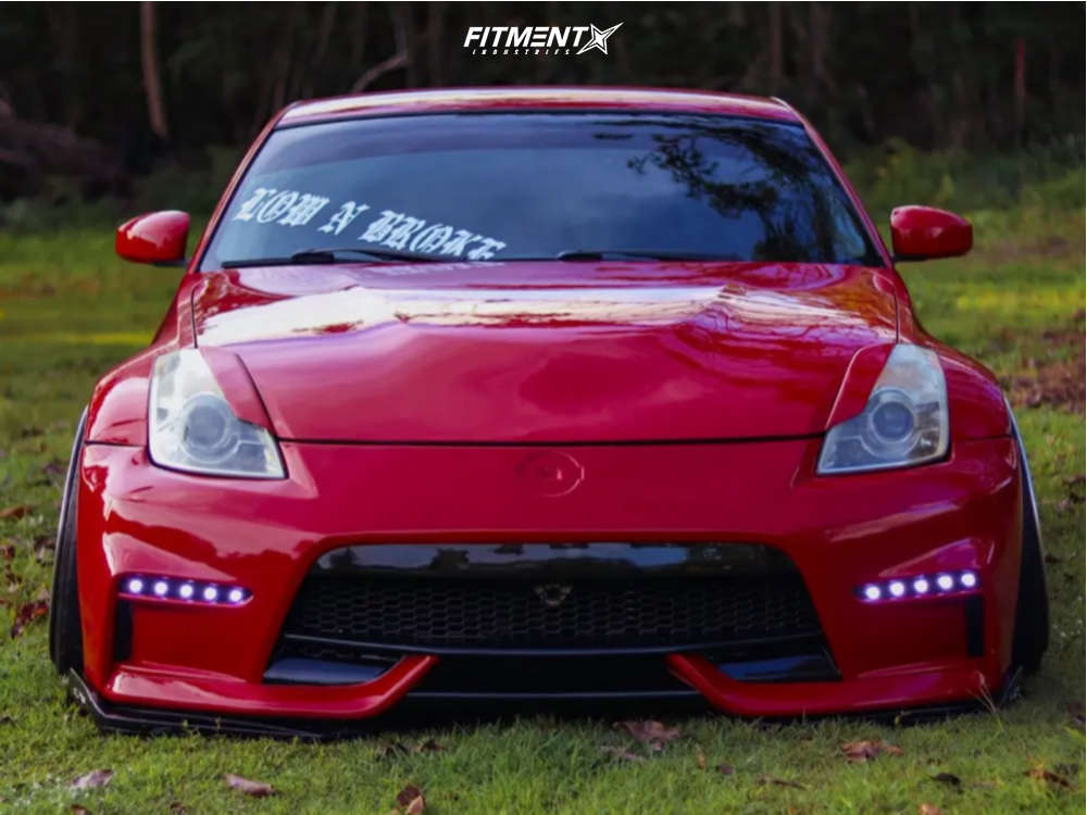 2007 Nissan 350Z Base with 19x10.5 Weds Lxz and Federal 235x35 on Air ...