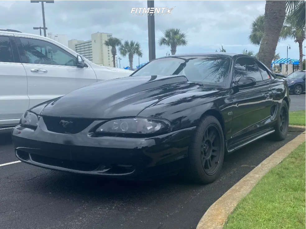1998 Ford Mustang GT with 17x9 Vision Manx 2 and Mickey Thompson 245x45 ...