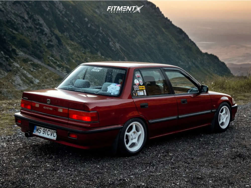 1991 Honda Civic Base with 15x7 Enkei Rp01 and Continental 195x50 on Coilovers | 2319432 ...