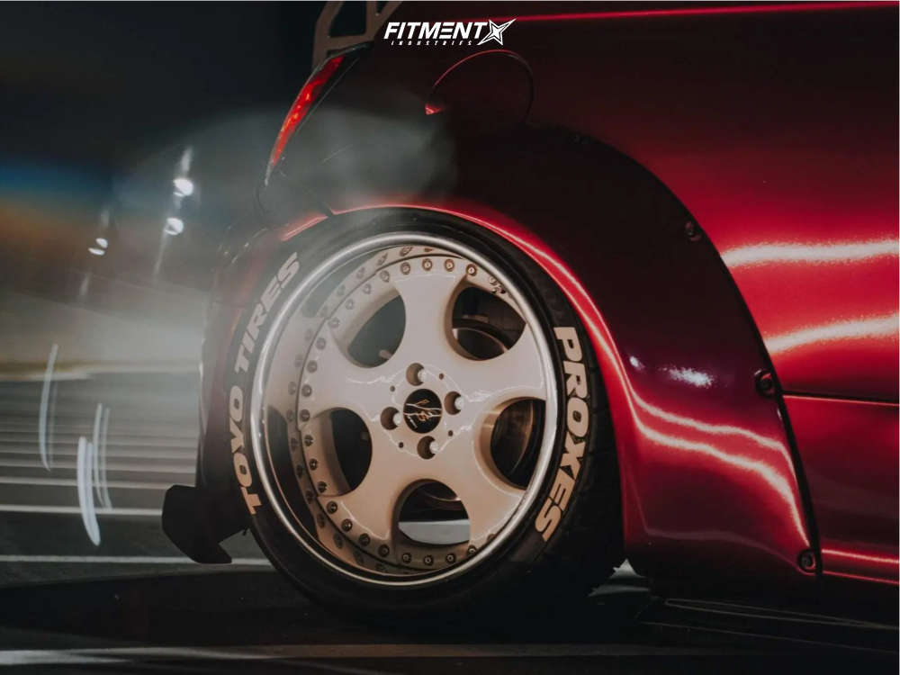 2013 Fiat 500 Abarth with 17x9 Work Vs Sd and Toyo Tires 245x45 on Air ...