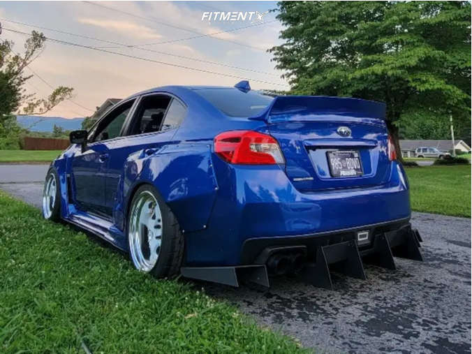 2015 Subaru WRX Premium with 18x10.5 Work Meister S1 3p and Firestone ...