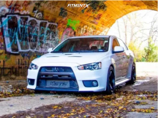 2014 Mitsubishi Lancer Evolution GSR with 18x9.5 AVID1 Av6 and ...