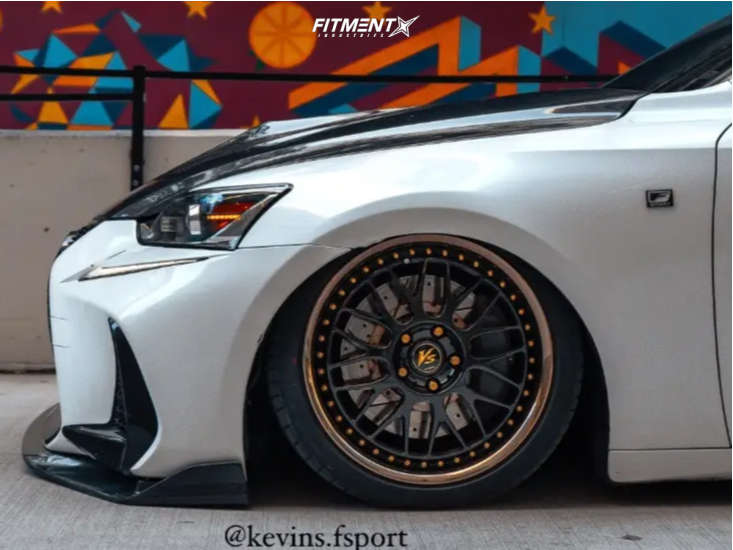 2017 Lexus IS200t F Sport with 18x8.5 Work Vs Xx and Achilles 225x40 on ...