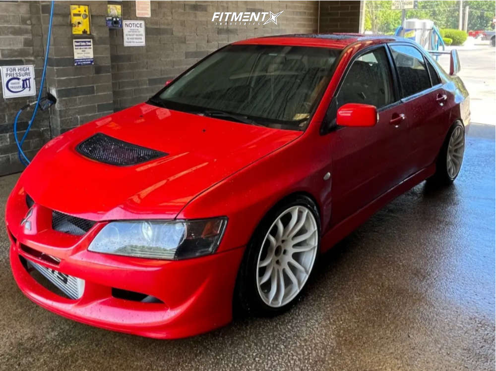 2003 Mitsubishi Lancer Evolution with 18x9.5 AVID1 Av20 and Vercelli ...