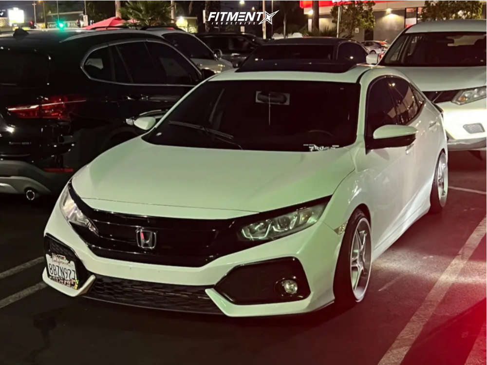 2018 Honda Civic EX with 17x9 AVS VS5 and Accelera 205x40 on Coilovers ...
