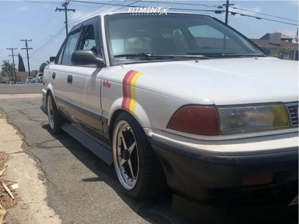 1992 Toyota Corolla Base with 15x7 Work Equip 01 and Federal 195x45 on Coilovers | 2323052 ...