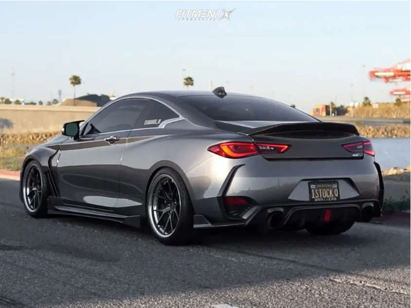 2017 INFINITI Q60 Red Sport 400 with 19x10 Precision Forged Custom and ...