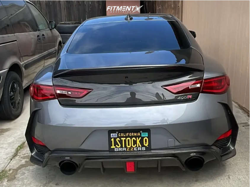 2017 INFINITI Q60 Red Sport 400 with 19x10 Precision Forged Custom and ...