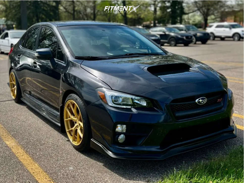 2016 Subaru WRX STI Limited with 18x9.5 Titan7 T-s5 and Michelin 245x40 on Stock Suspension ...