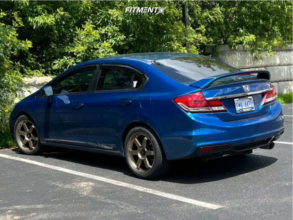 2014 Honda Civic Si with 18x8 AVID1 Av6 and Vercelli 235x40 on Stock ...