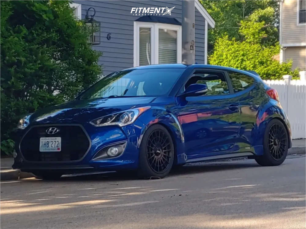 2016 Hyundai Veloster Turbo with 18x8.5 Rotiform Las-r and Federal ...