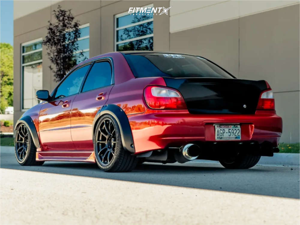 2002 Subaru Impreza WRX with 18x10.5 Volk Ze40 and Michelin 275x35 on ...