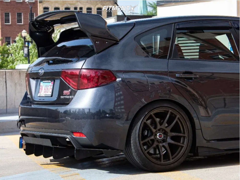 2008 Subaru Impreza WRX STI with 18x9.5 ESR Sr08 and Dunlop 245x40 on ...