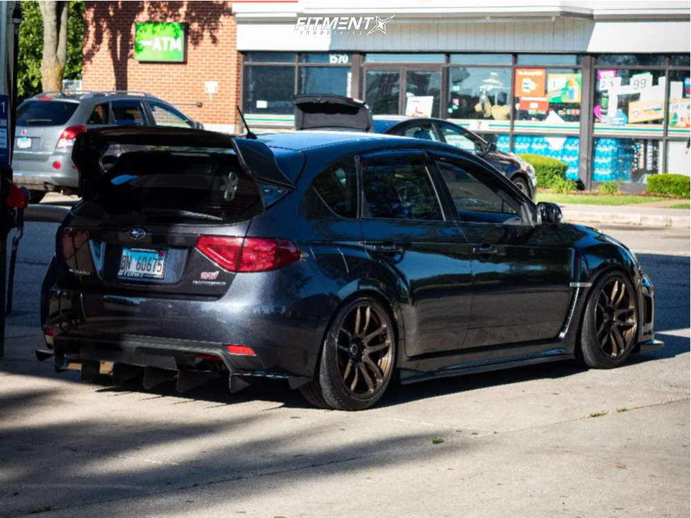 2008 Subaru Impreza WRX STI with 18x9.5 ESR Sr08 and Dunlop 245x40 on ...
