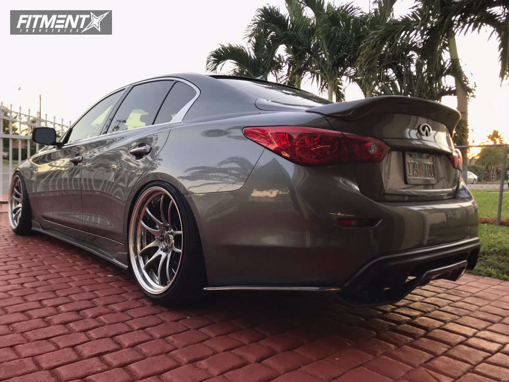 2014 INFINITI Q50 Base with 20x10.5 Work Emotion Cr 2p and Delinte ...