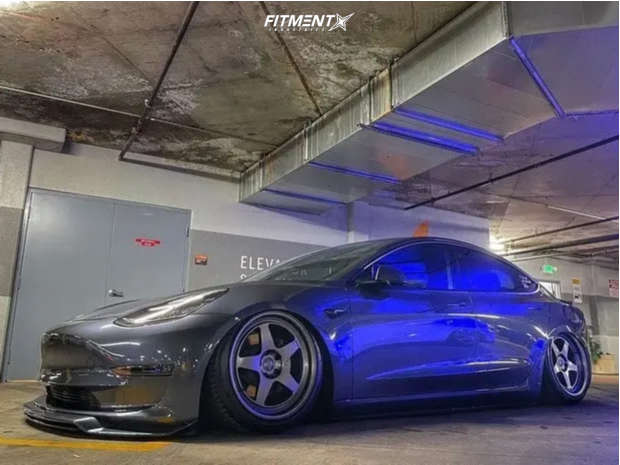 2020 Tesla 3 Standard Plus with 19x9.5 Kansei Knp and Hankook 235x40 on ...