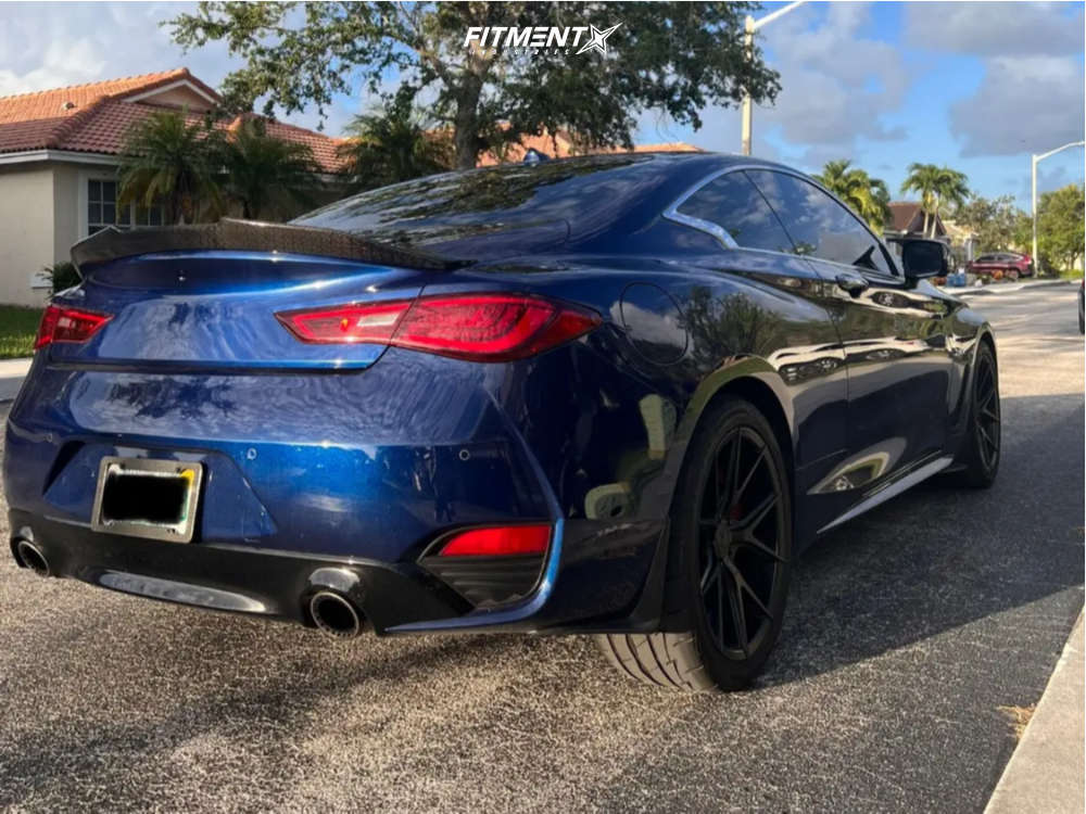 2018 INFINITI Q60 Red Sport 400 with 19x9.5 Verde Axis and Firestone 285x35 on Stock Suspension ...