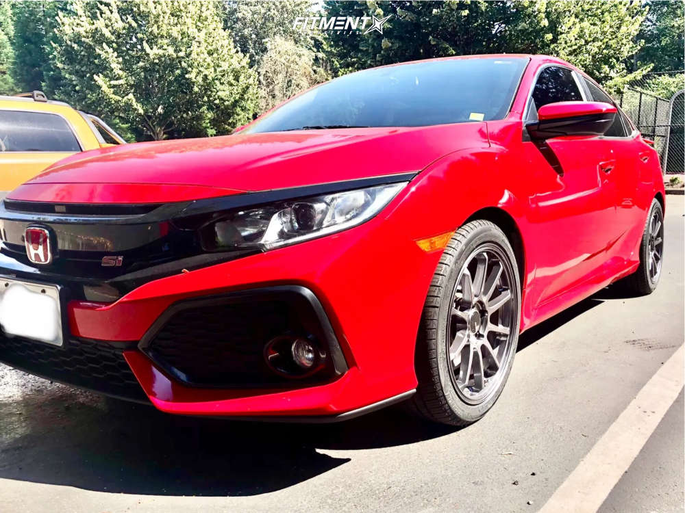 2018 Honda Civic Si with 18x8 Enkei Px-10 and Michelin 235x40 on Stock ...